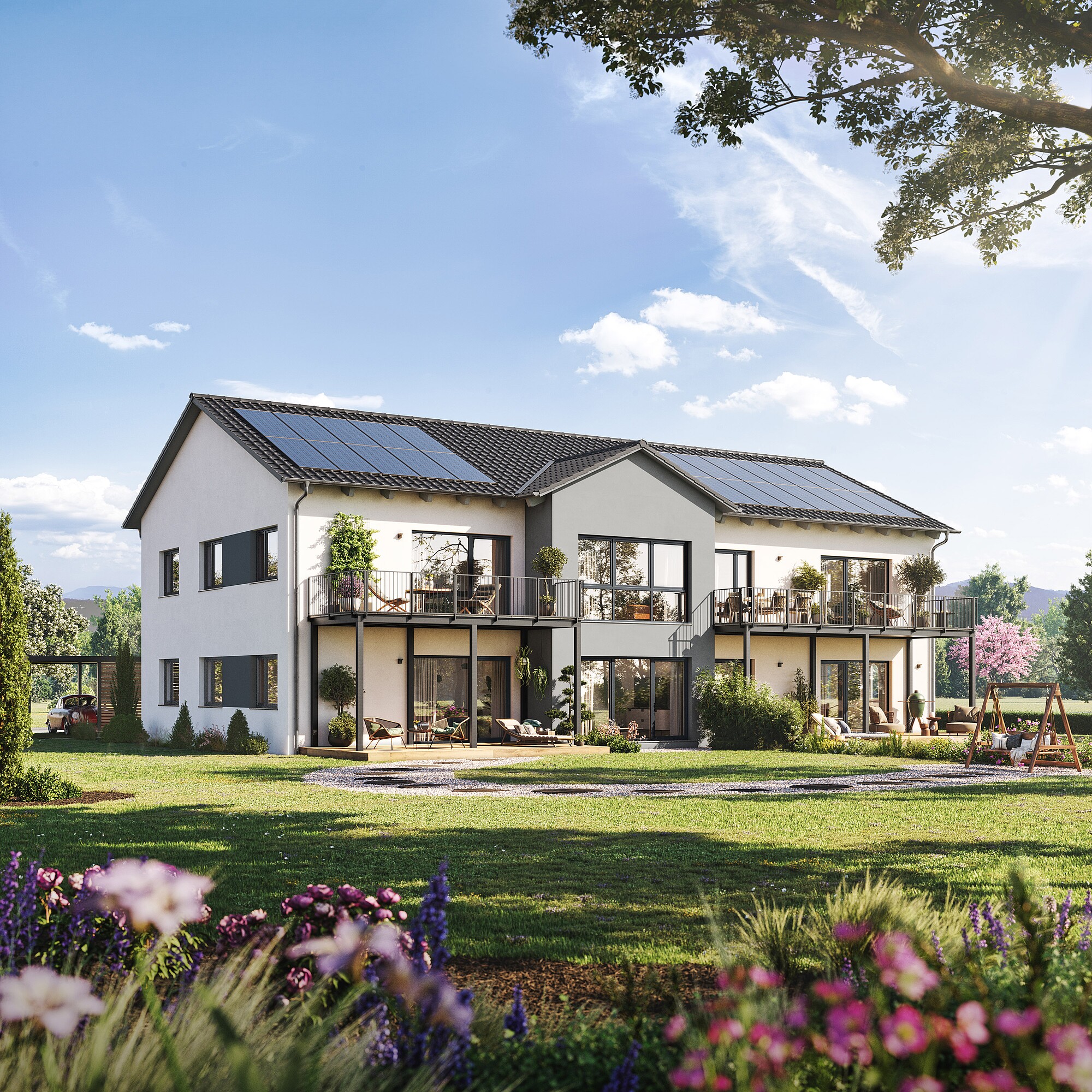 Fertighaus Mehrfamilienhaus mit vier Wohneinheiten | HANSE HAUS