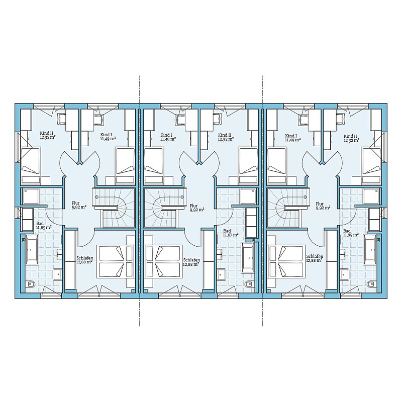 Fertighaus Reihenhaus 118 Variante 1 | HANSE HAUS