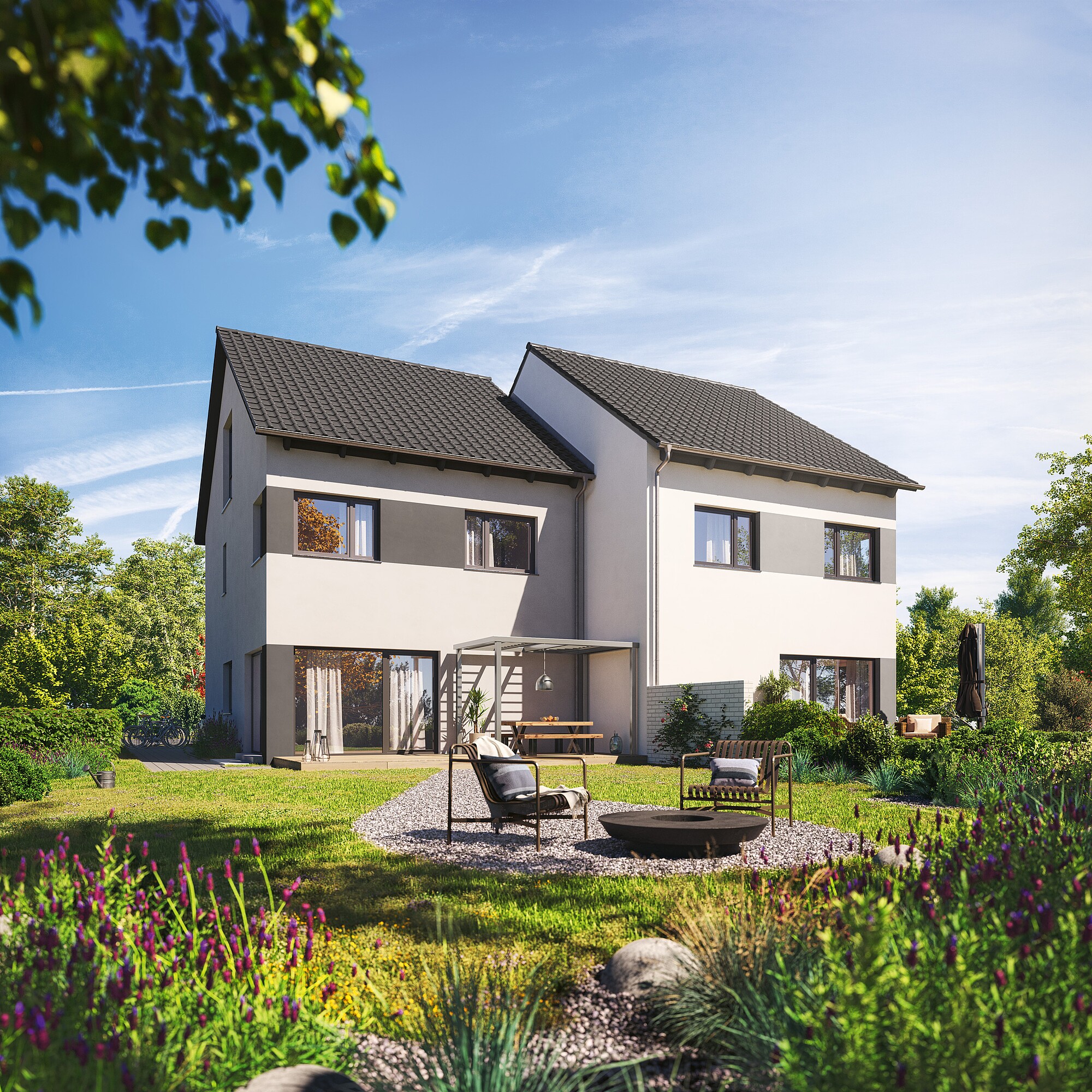 Fertighaus Doppelhaus 164 | HANSE HAUS